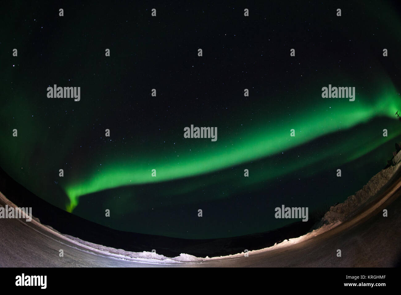 Caption: A NASA-funded sounding rocket launches into an aurora in the ...