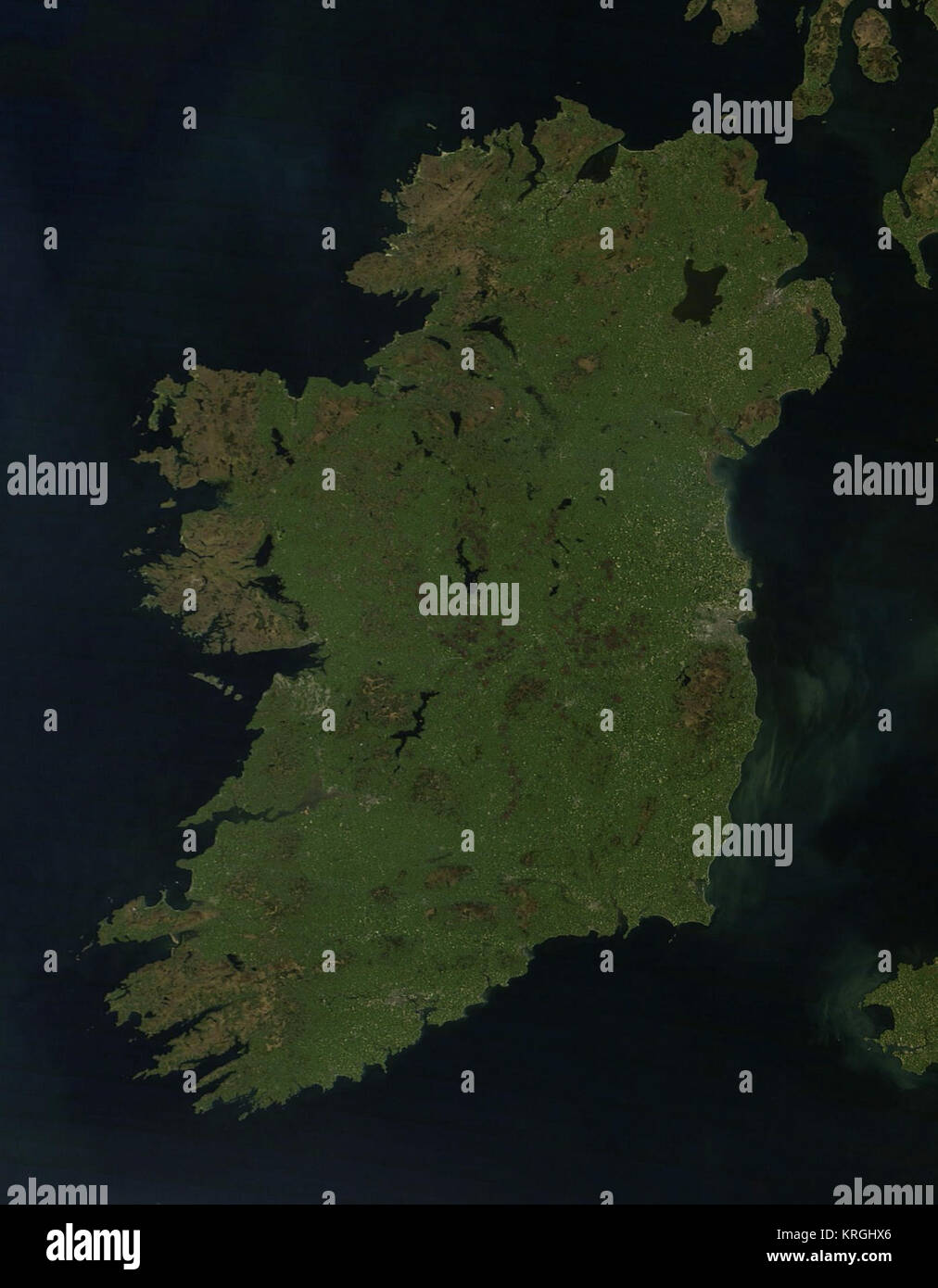 Satellite image of Ireland Stock Photo - Alamy