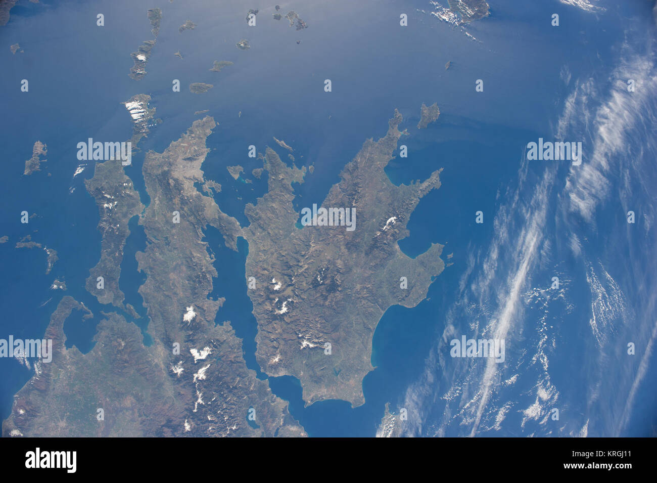 Greece from space Stock Photo - Alamy