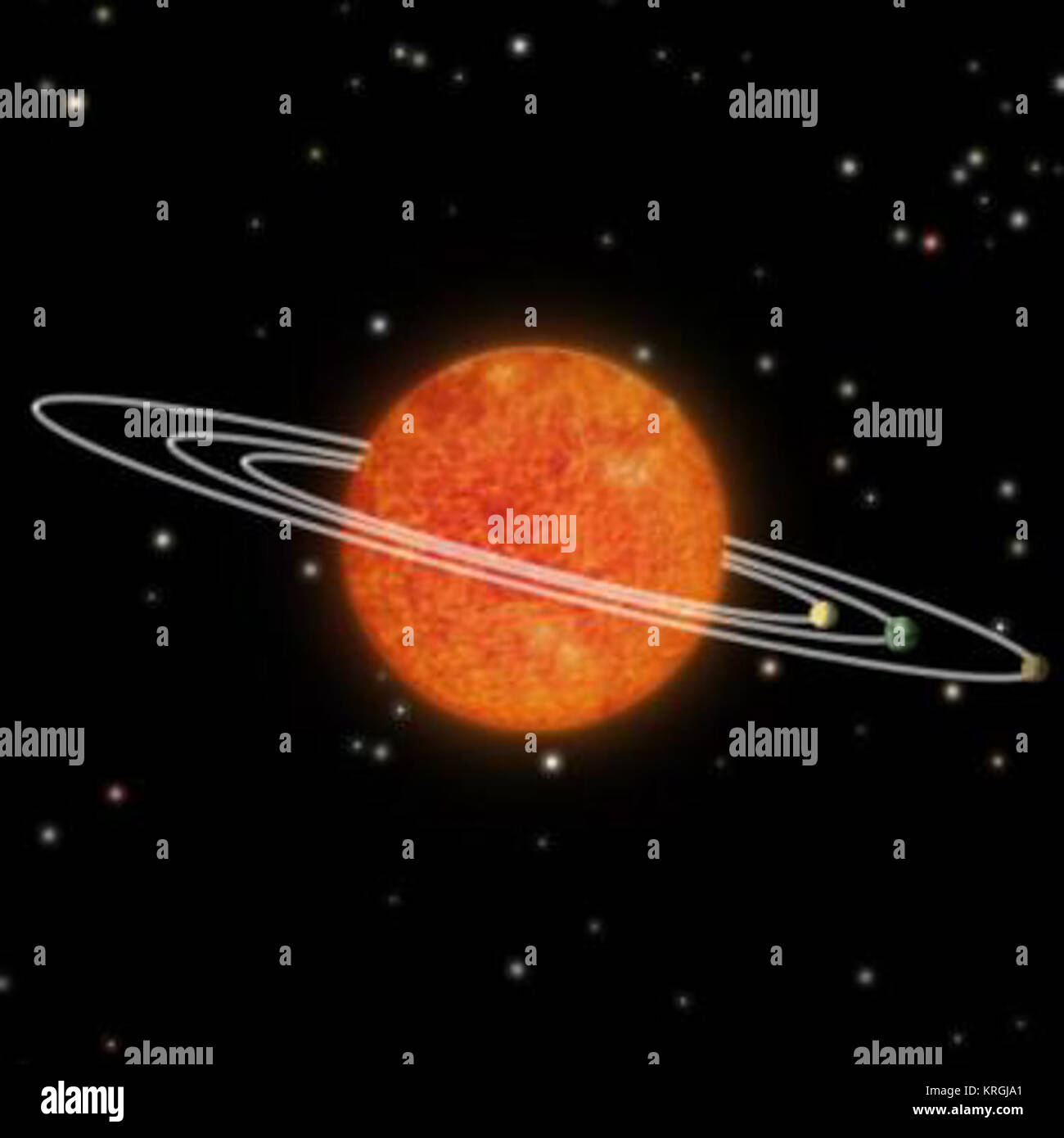 Symbolic depiction of a tight planetary system 28inspired by the ...