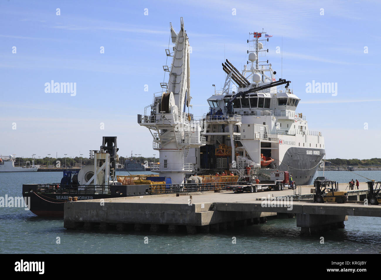 Seabed Worker offloads Apollo F-1 engines recovered from the Atlantic ...