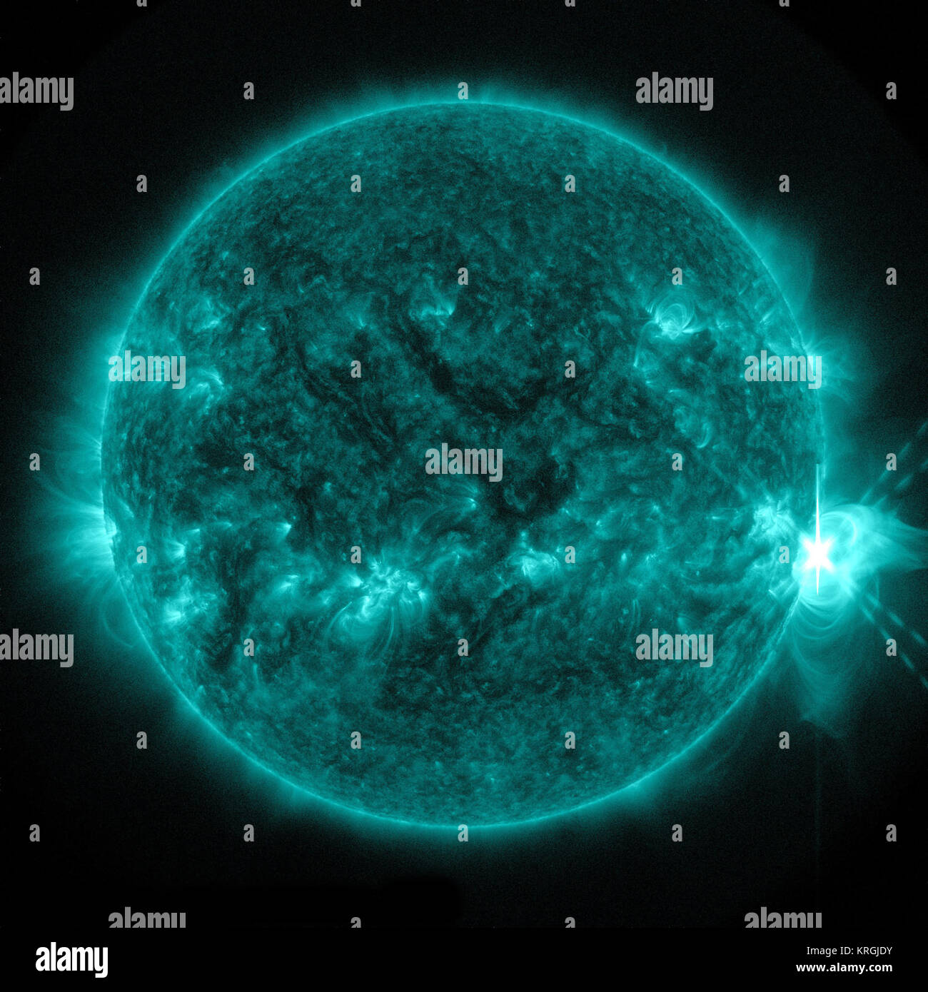X-class Flare Erupts from Sun on April 24 (14007429845 Stock Photo - Alamy