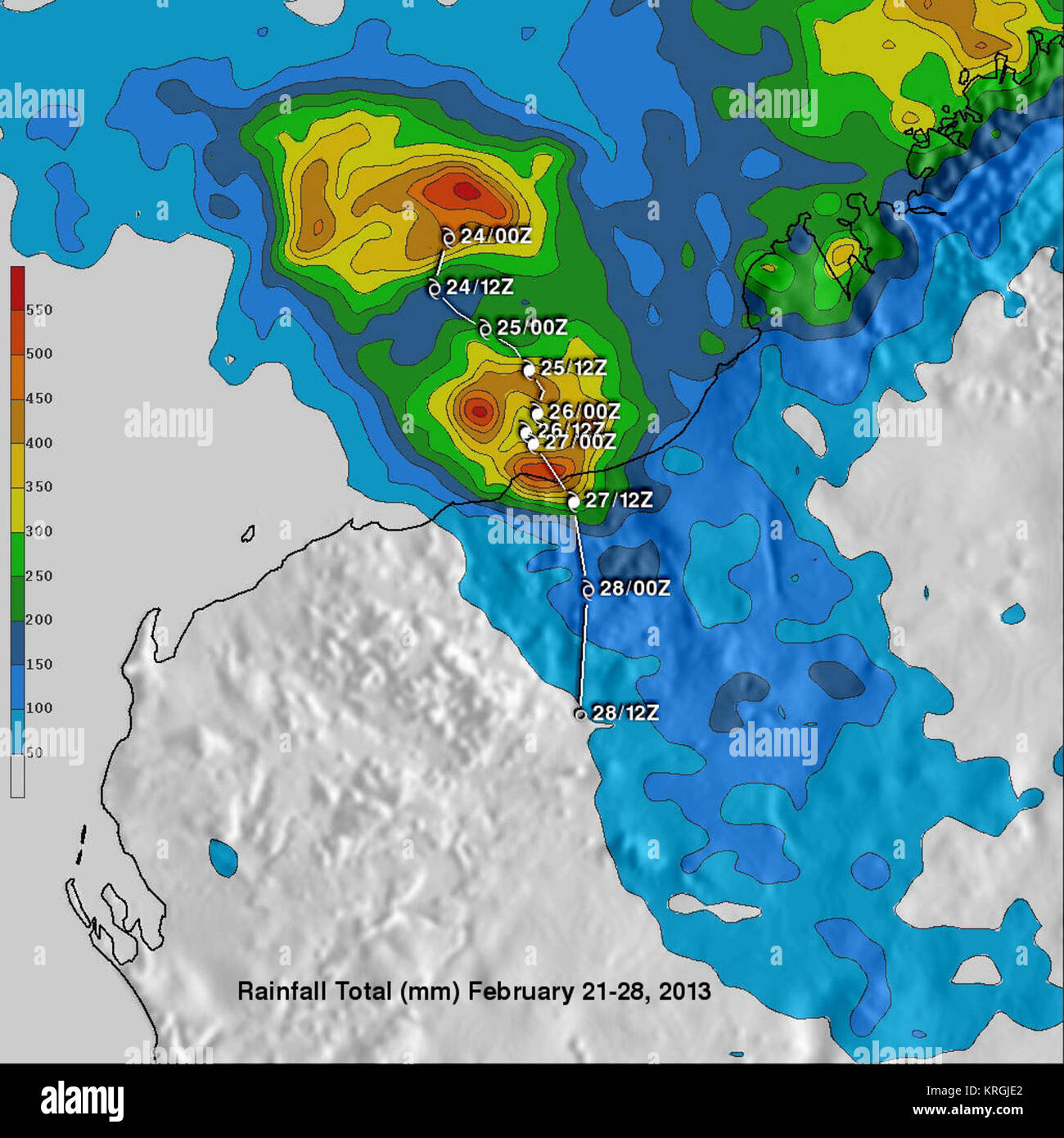 Cyclone Rusty 2013 rainfall Stock Photo - Alamy