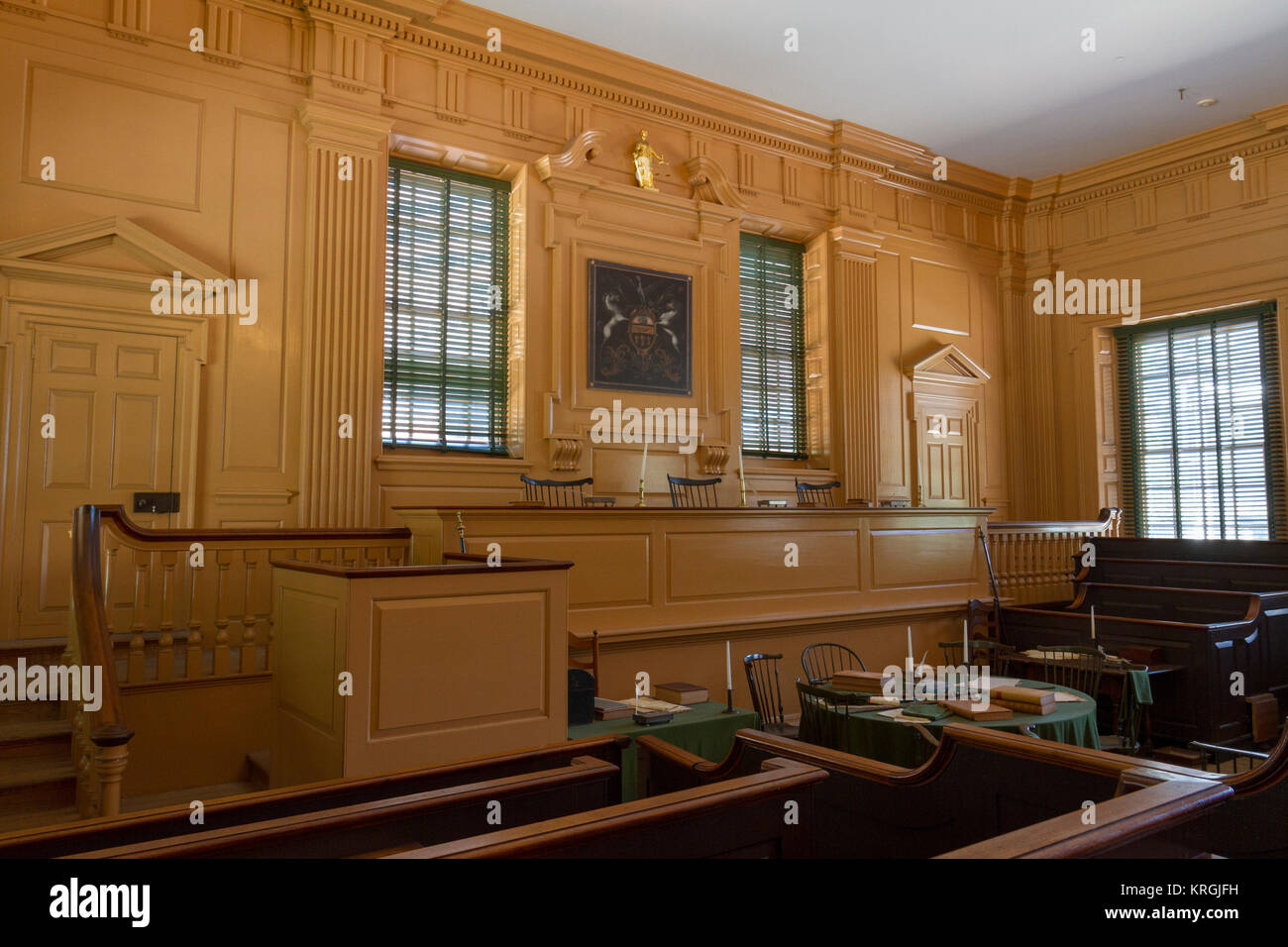 The public court room inside Independence Hall, Philadelphia ...