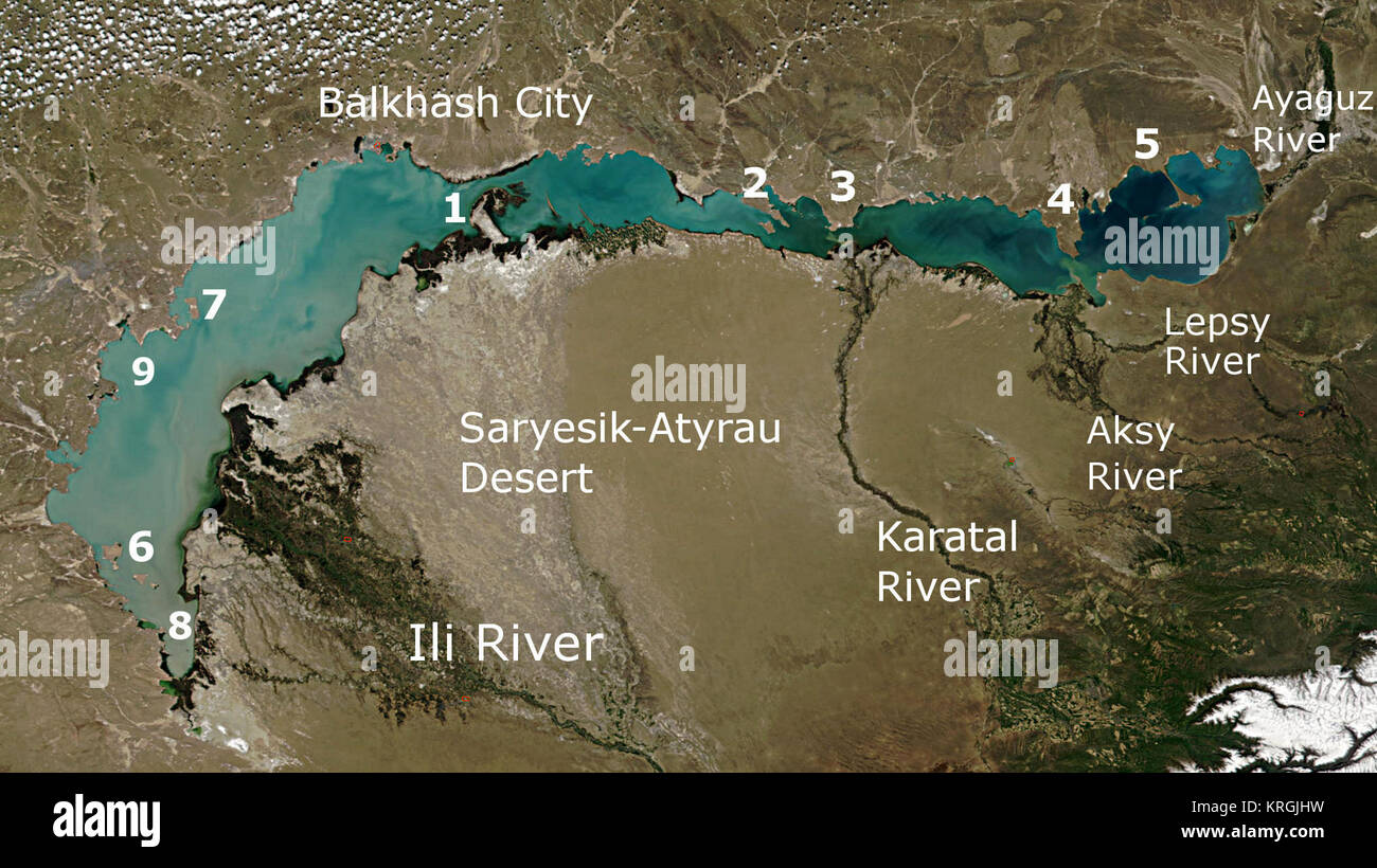 Balkhash labeled eng Stock Photo - Alamy