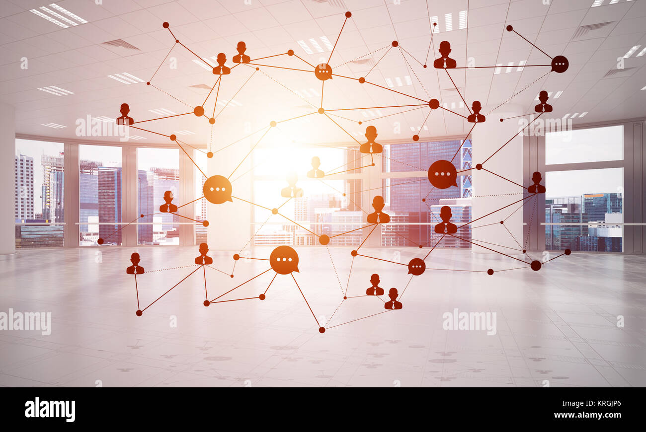 Networking and wireless connection as concept for effective modern ...