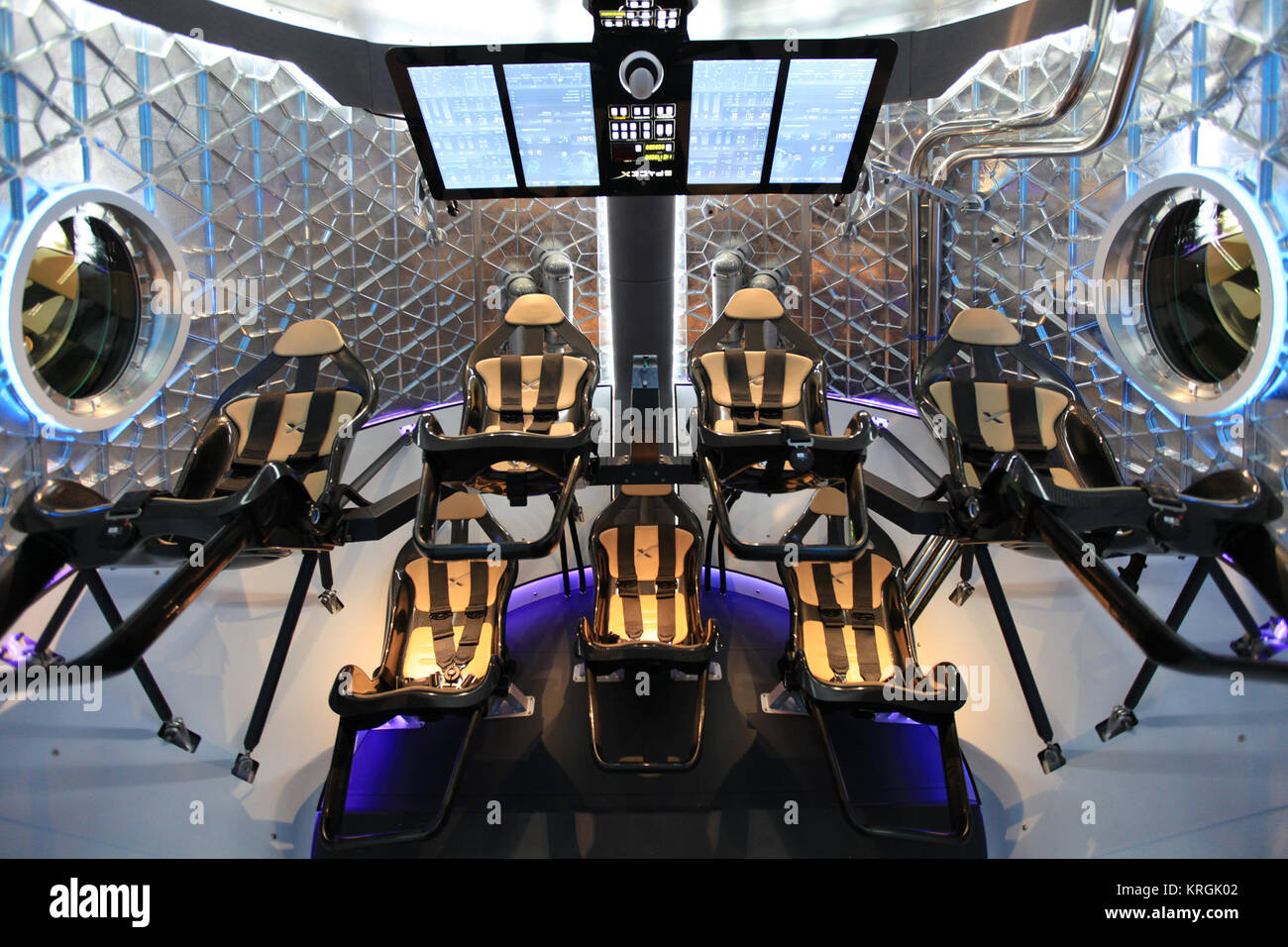 Dragon V2 interior.1 Stock Photo - Alamy