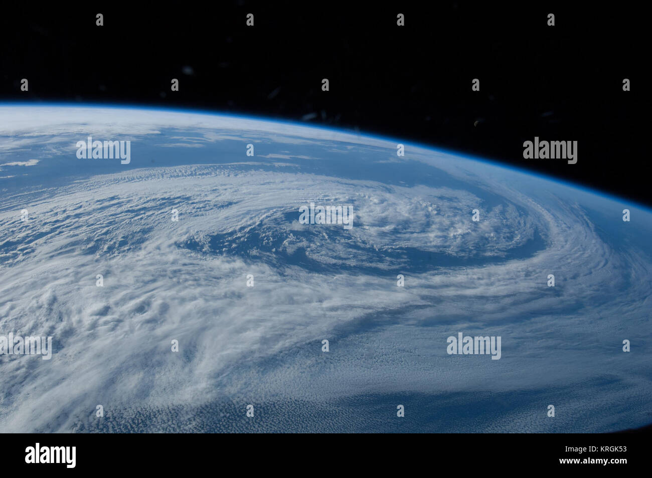 ISS-40 Cyclone spinning around in the southern Pacific Stock Photo - Alamy