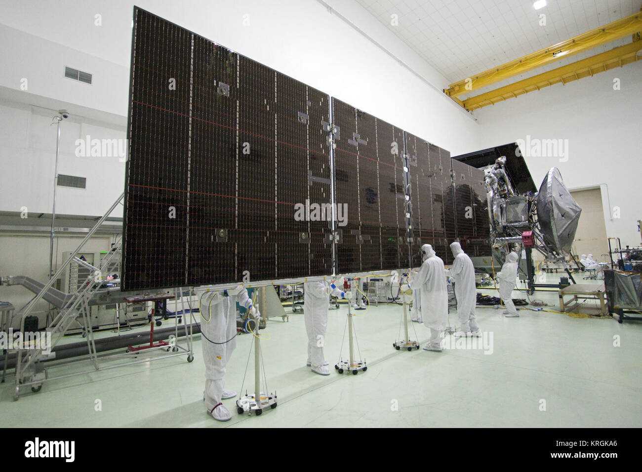 One of Juno's solar panels before illumination test Stock Photo - Alamy