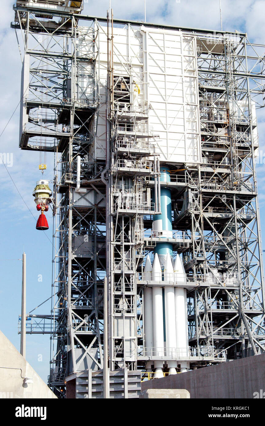 Delta II Heavy second stage mated to the first stage Stock Photo - Alamy