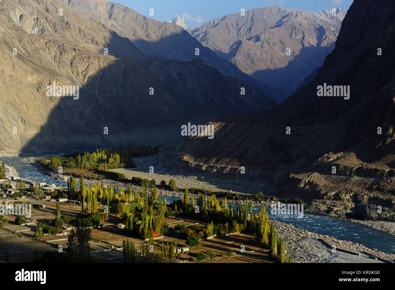 Turtuk village in the Shyok Valley, Nubra Valley, Ladakh, Jammu and ...