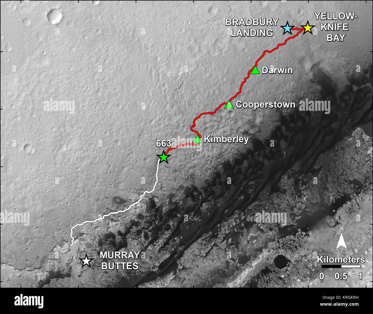 First year on Mars rover Curiosity Stock Photo - Alamy