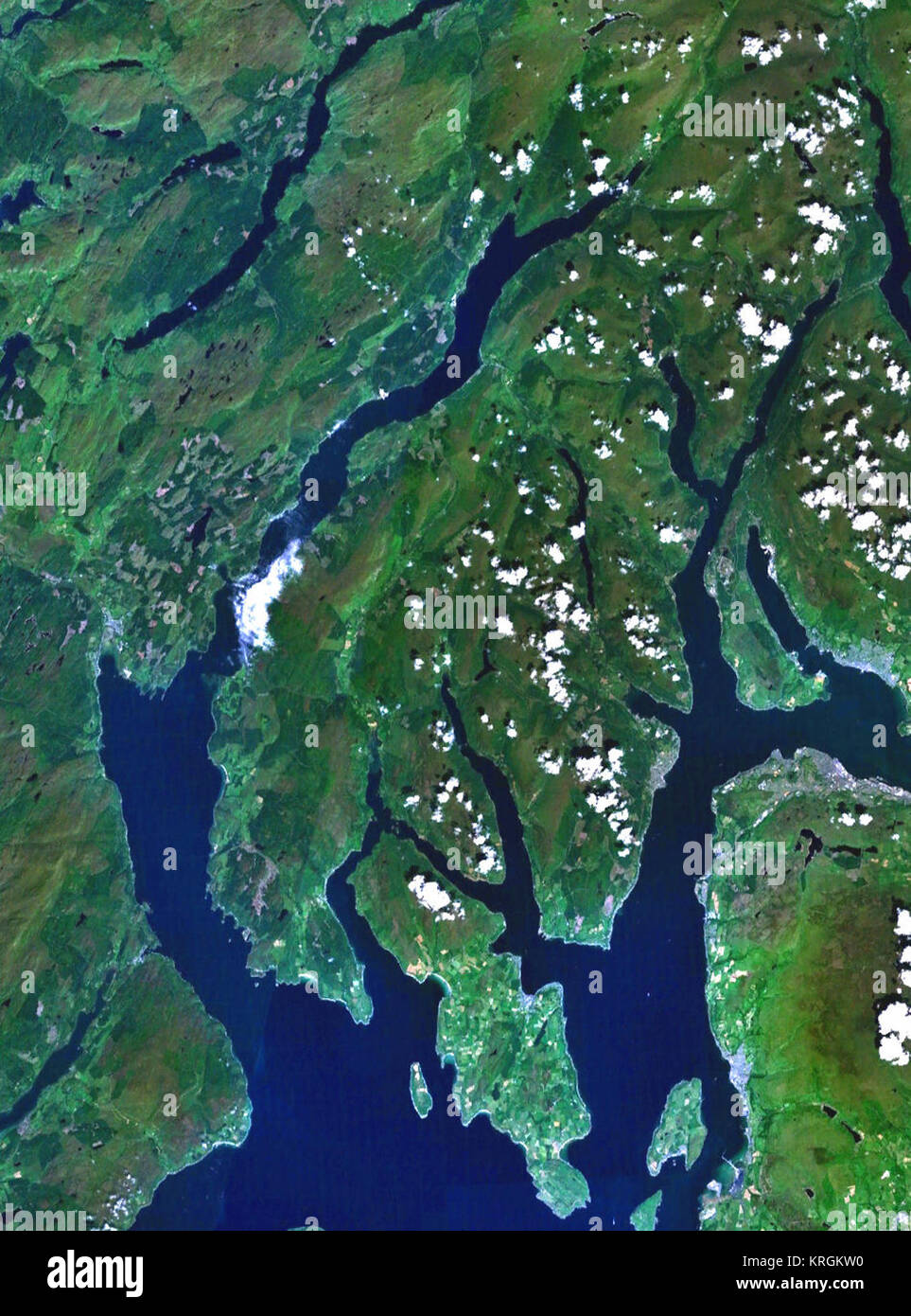 Cowal peninsula landsat Stock Photo - Alamy