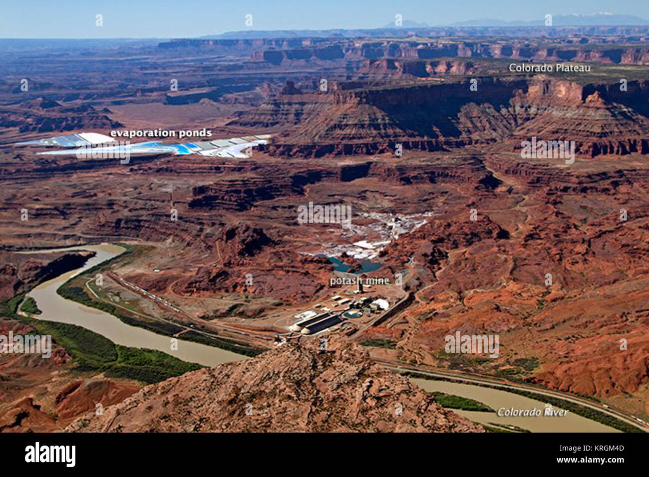 Potash mine Moab NASA Stock Photo - Alamy