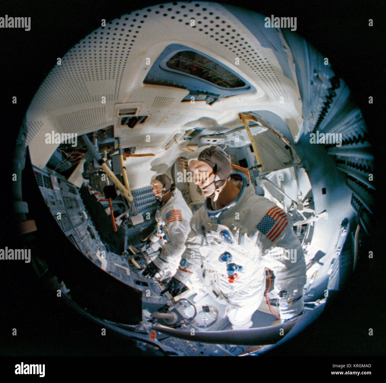 Fish-eye view of Lunar Module Mission Simulator Stock Photo - Alamy