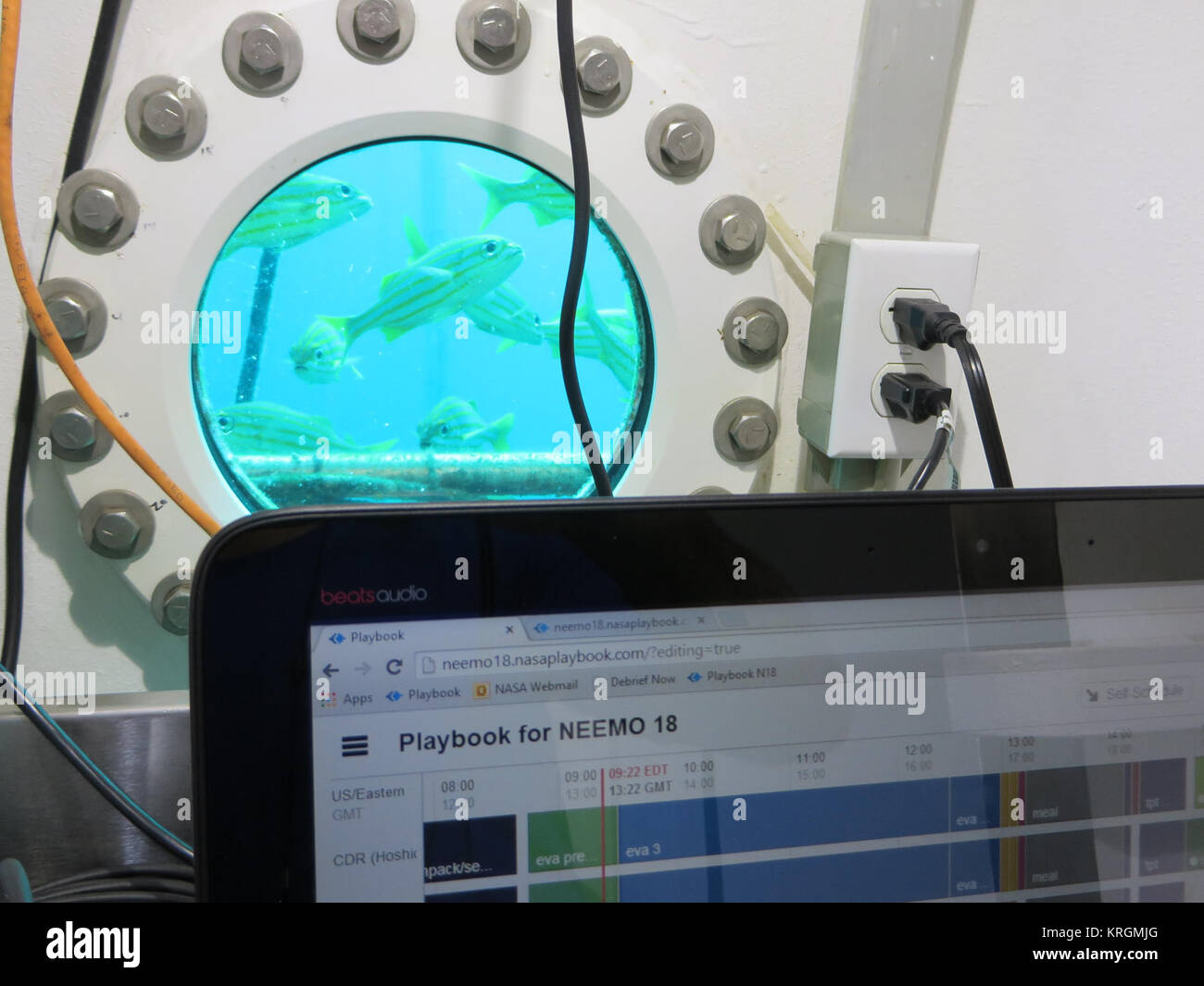 NEEMO 18 Inside the 400 square-foot habitat Stock Photo - Alamy