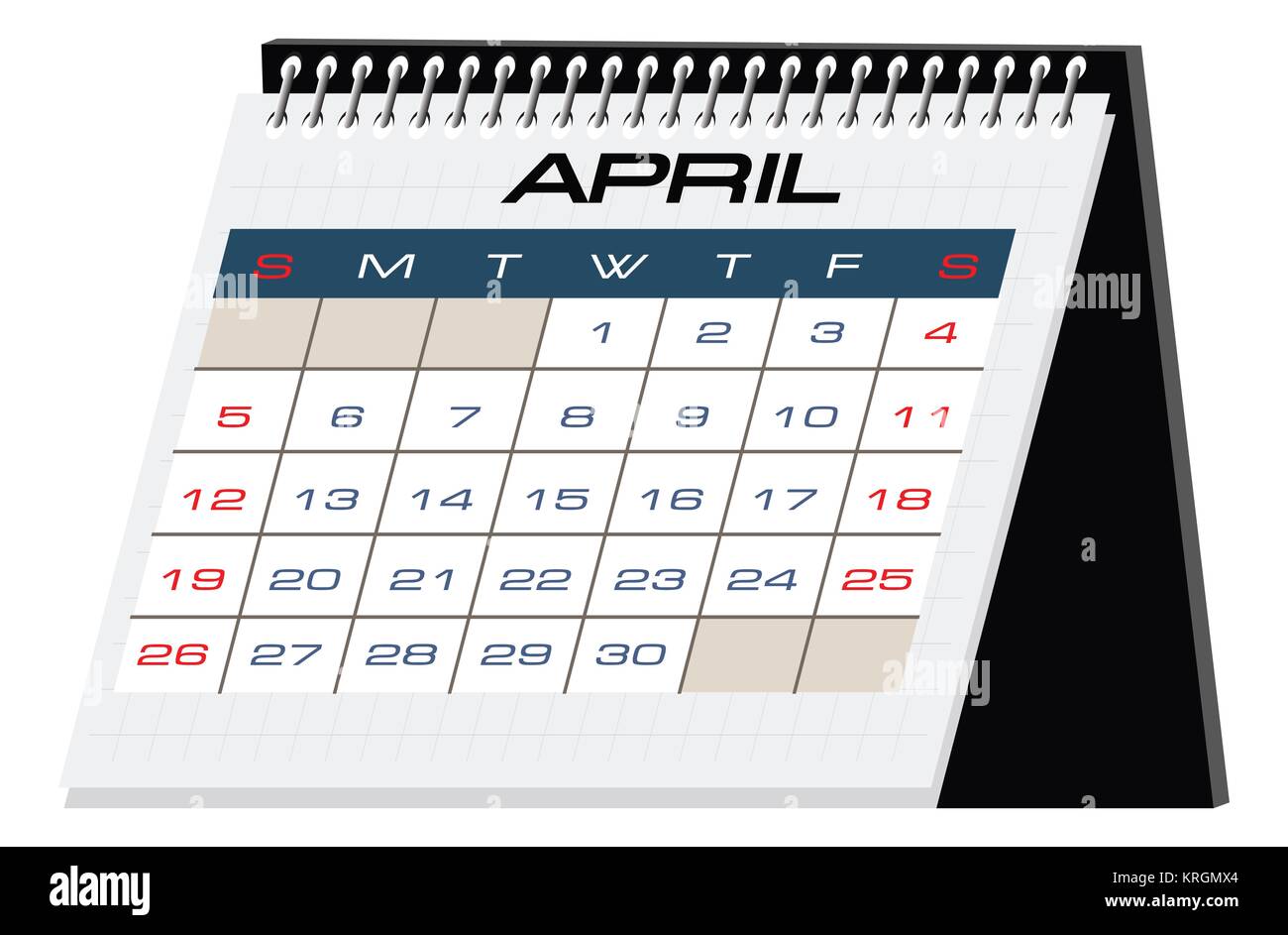 Calendar icon april symbol hi-res stock photography and images - Alamy