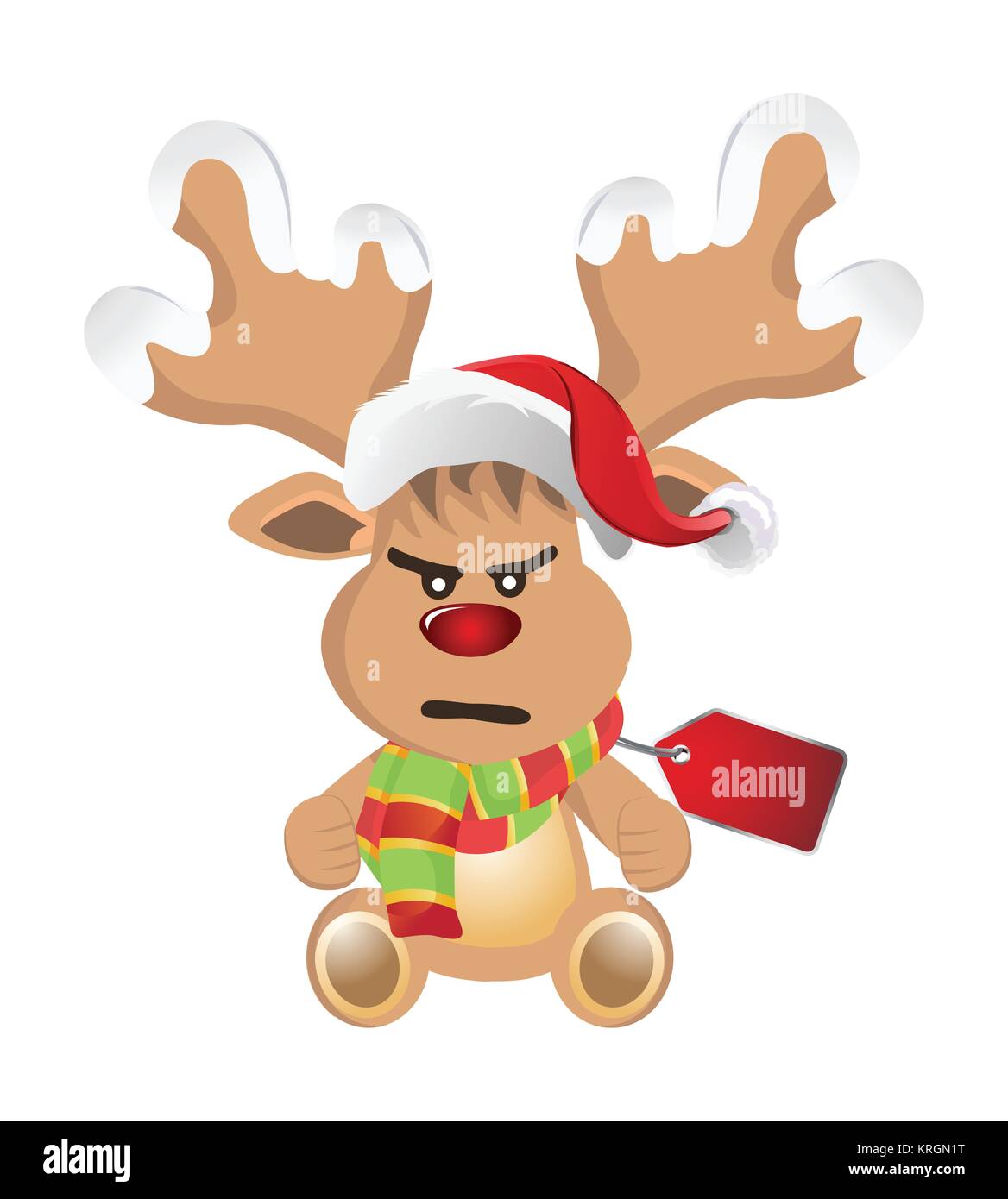 Cartoon reindeer with face emotions Stock Photo - Alamy