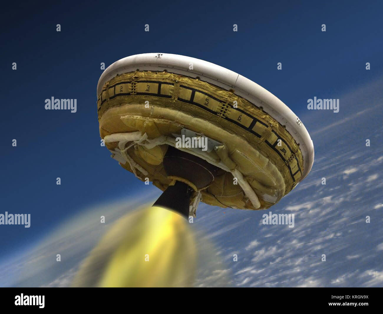LDSD rocket-powered test vehicle (PIA18017 crop Stock Photo - Alamy
