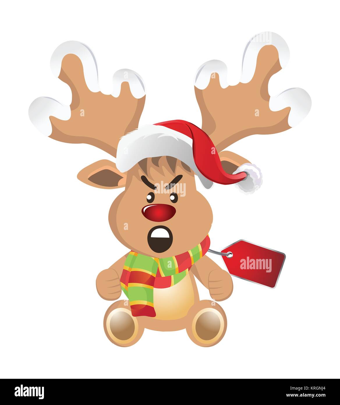 Cartoon reindeer with face emotions Stock Photo - Alamy