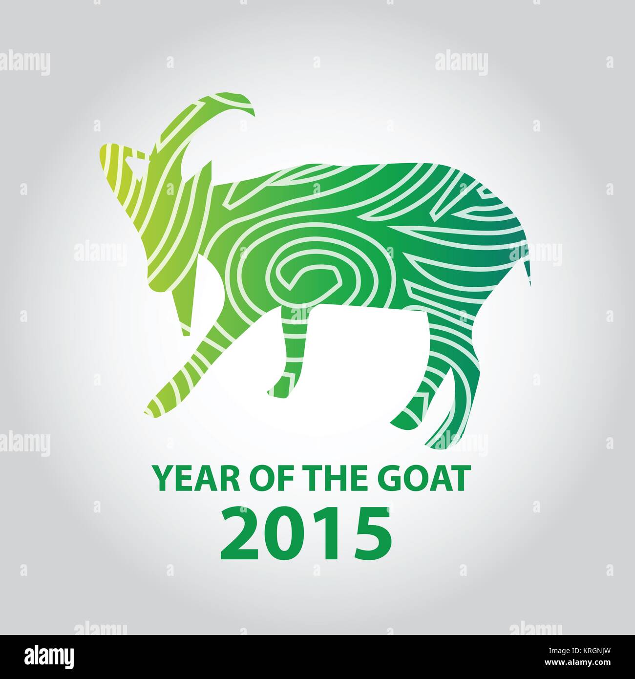2015 year of the goat chinese card hi-res stock photography and images ...