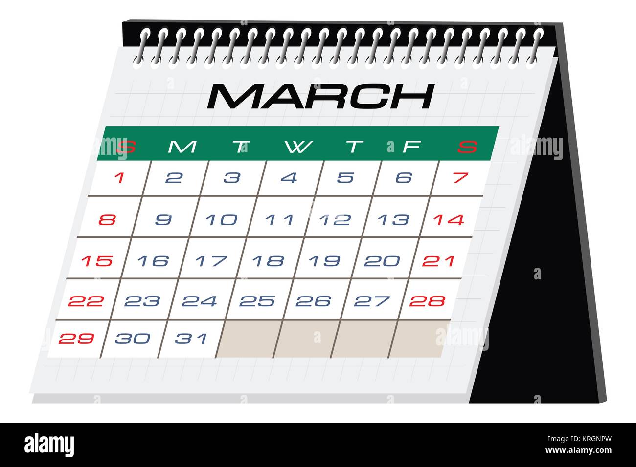 Calendar march icon Cut Out Stock Images & Pictures - Alamy
