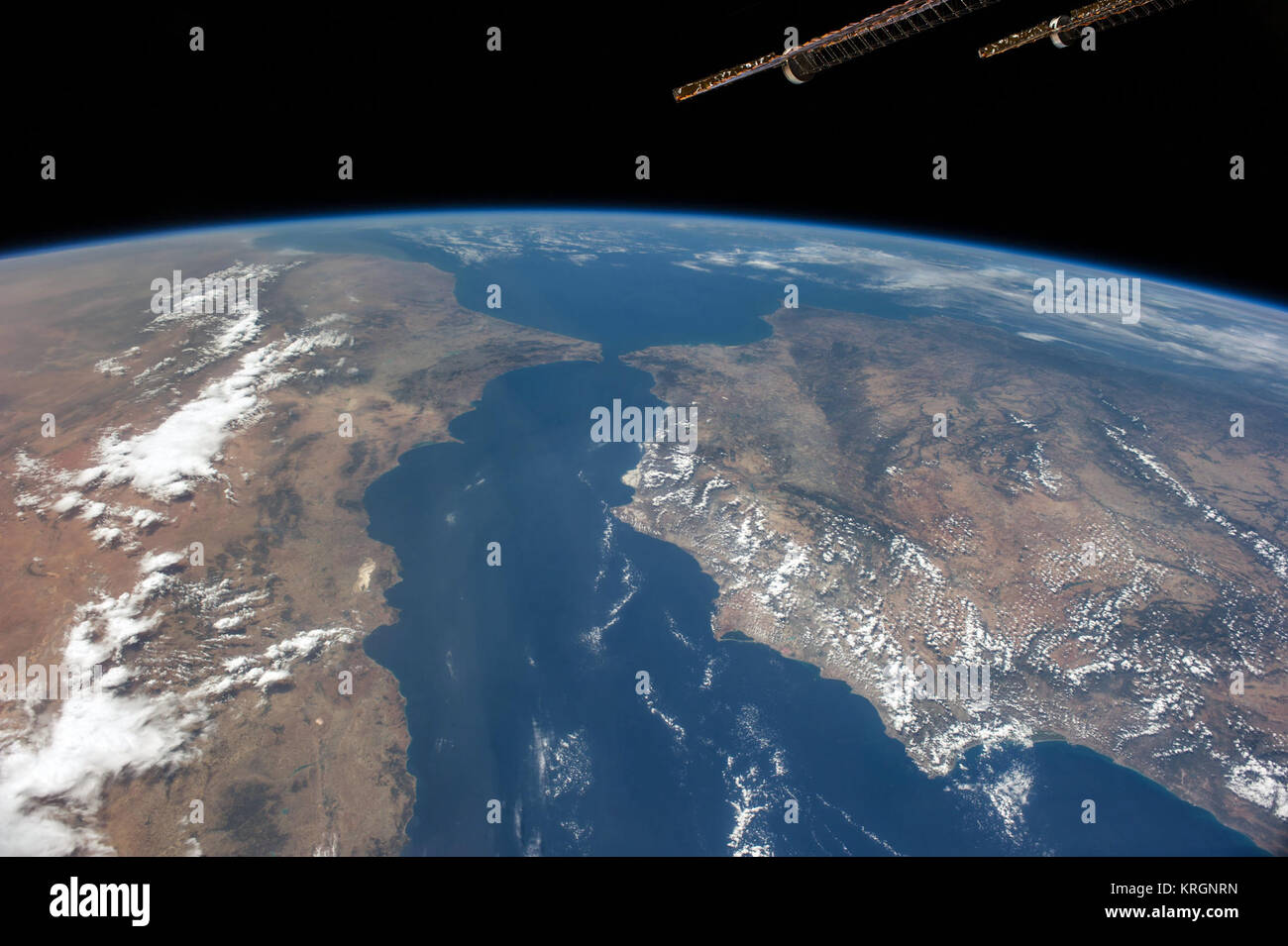 ISS-40 Africa and Iberian Peninsula toward Strait of Gibraltar Stock ...