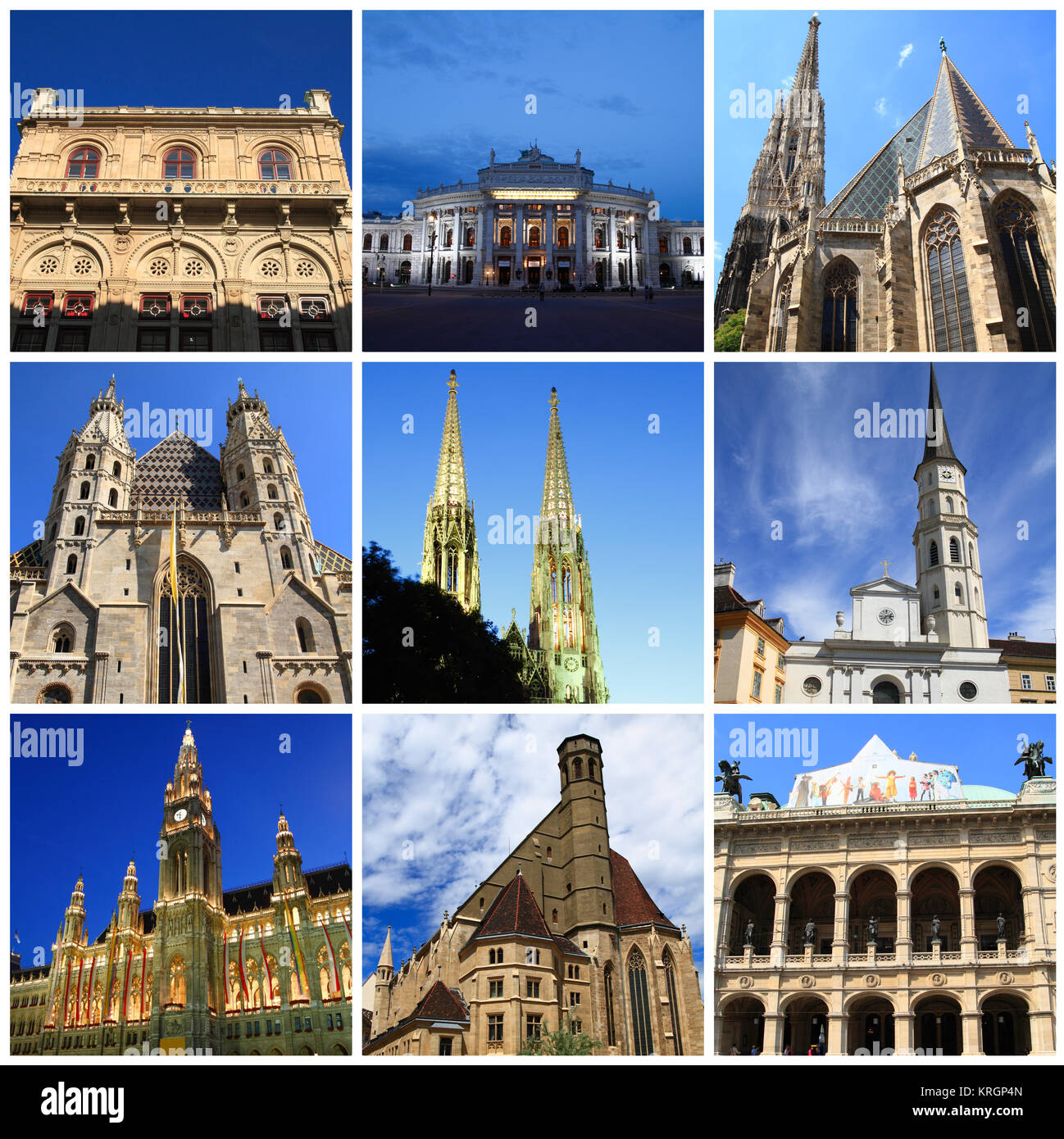 Impressions of Vienna, Collage of Travel Images Stock Photo - Alamy