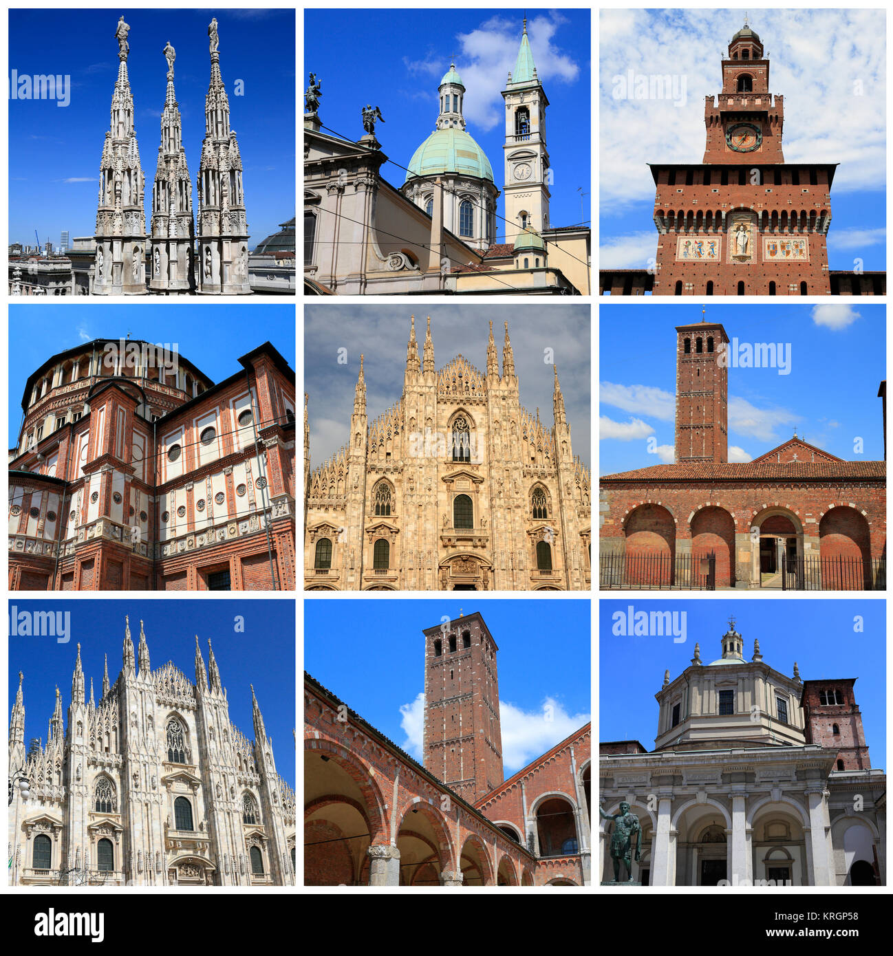 Impressions of Milan, Collage of Travel Images Stock Photo - Alamy