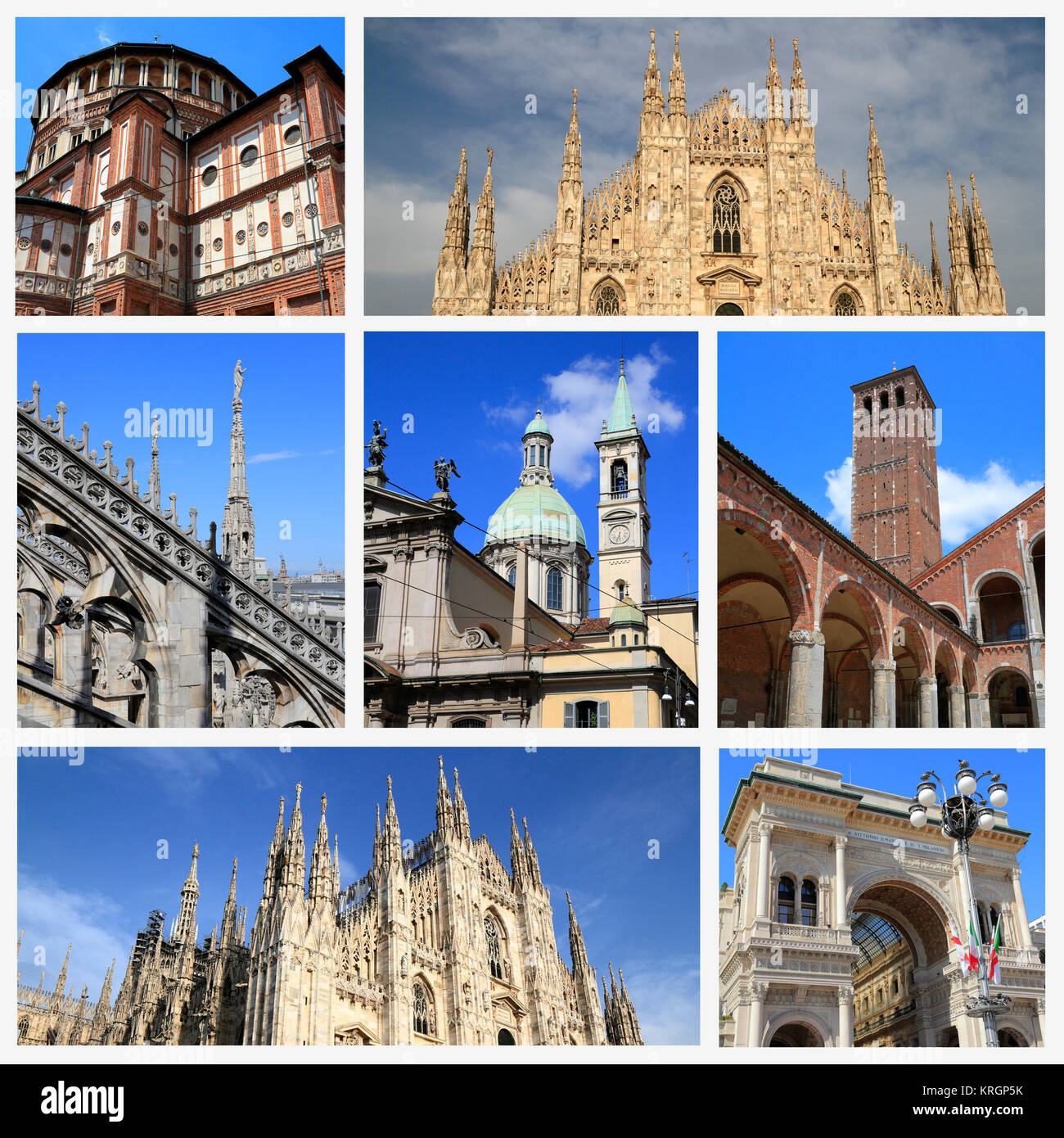 Impressions of Milan, Collage of Travel Images Stock Photo - Alamy