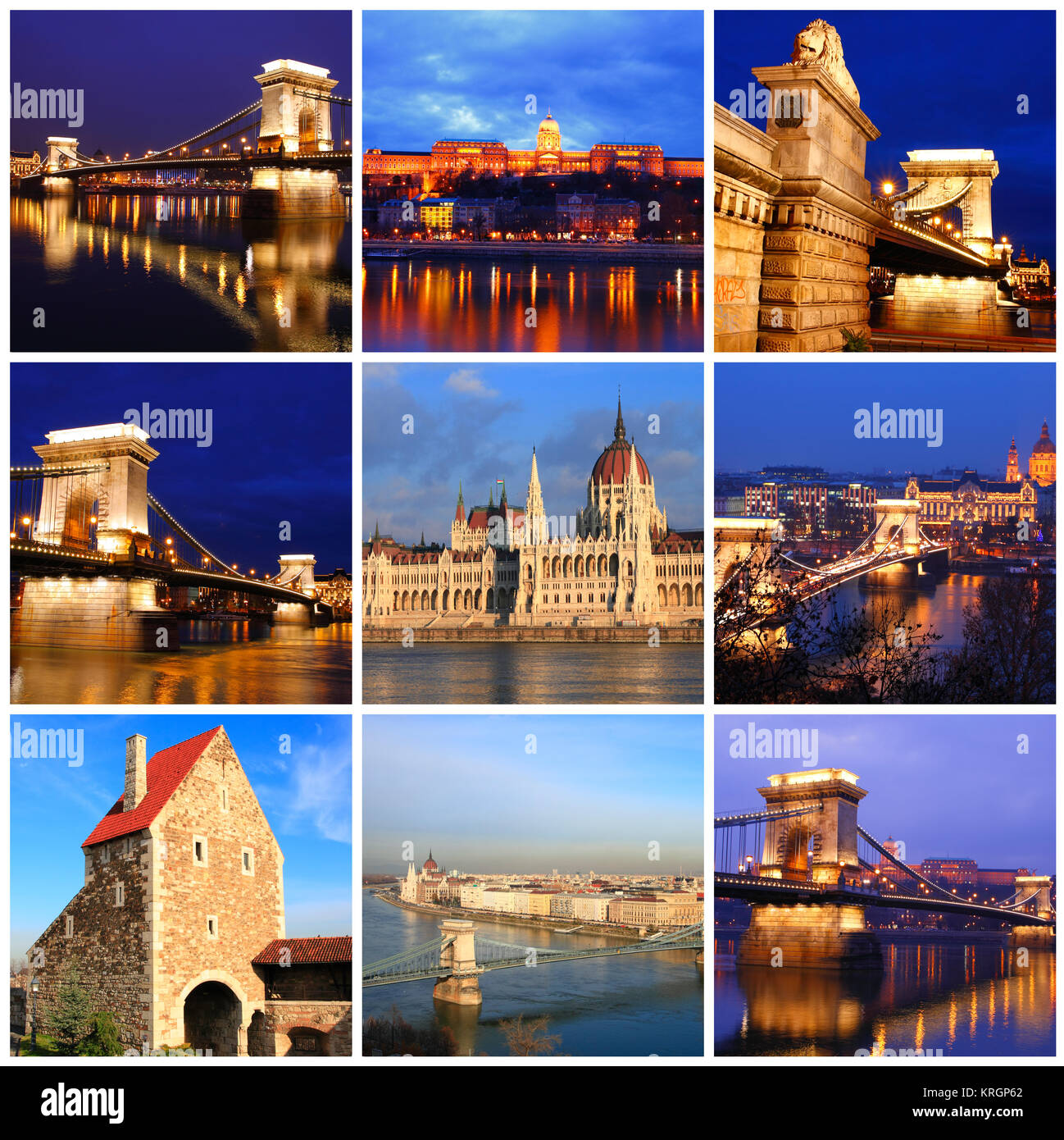 Impressions of Budapest, Collage of Travel Images Stock Photo - Alamy