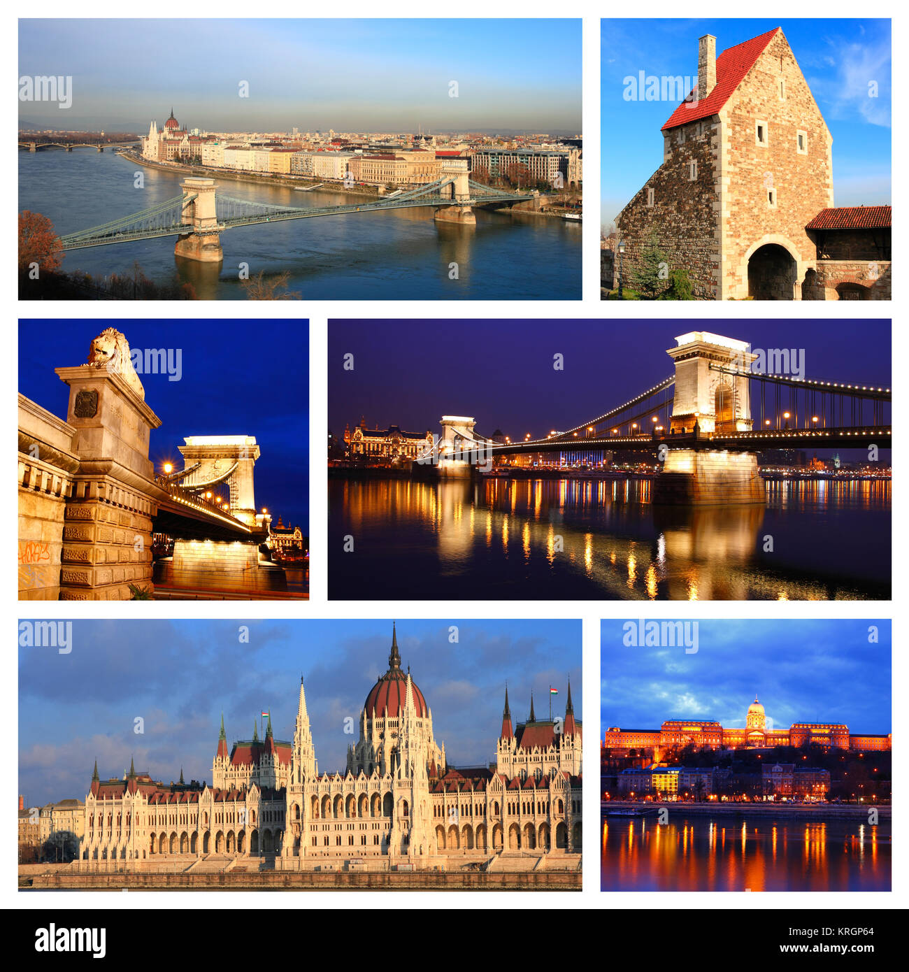 Impressions of Budapest, Collage of Travel Images Stock Photo - Alamy