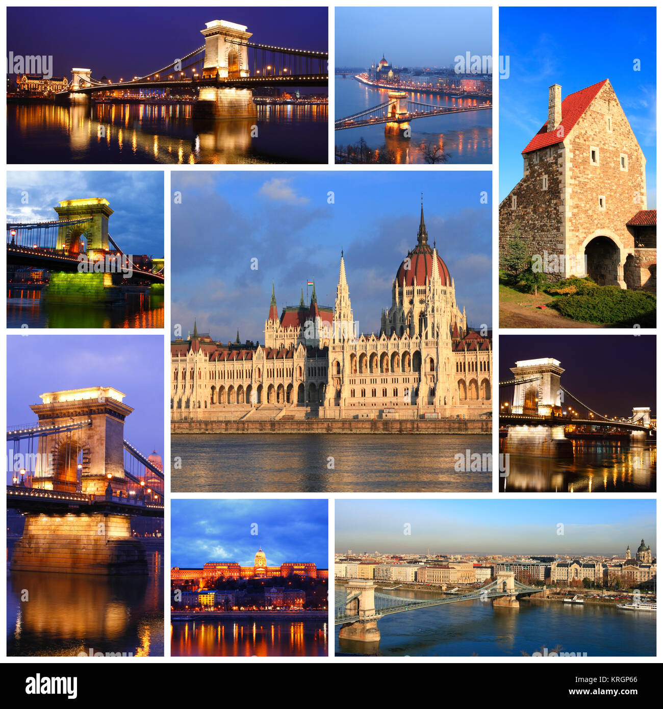 Impressions of Budapest, Collage of Travel Images Stock Photo - Alamy