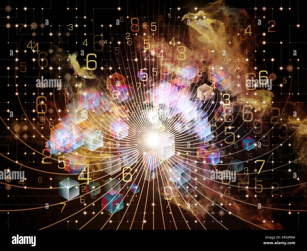 Numbers of Digital Grid Stock Photo - Alamy