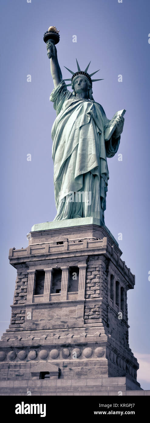 Great Statue of Liberty on her Base Stock Photo - Alamy
