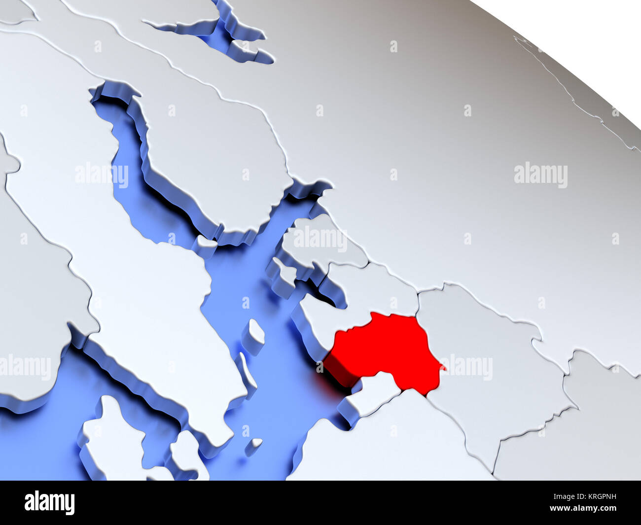 Lithuania on world map Stock Photo - Alamy