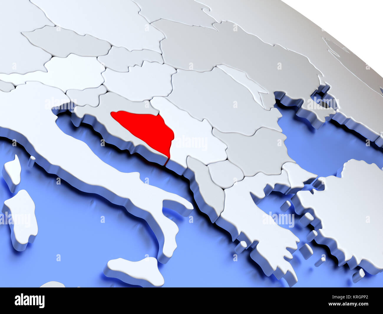 Bosnia and herzegovina map 3d hi-res stock photography and images - Alamy