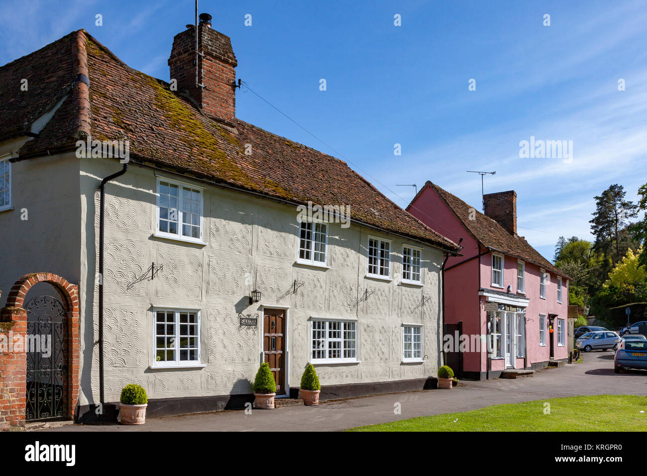 Attractive pargetted cottage and shop on the village green at ...