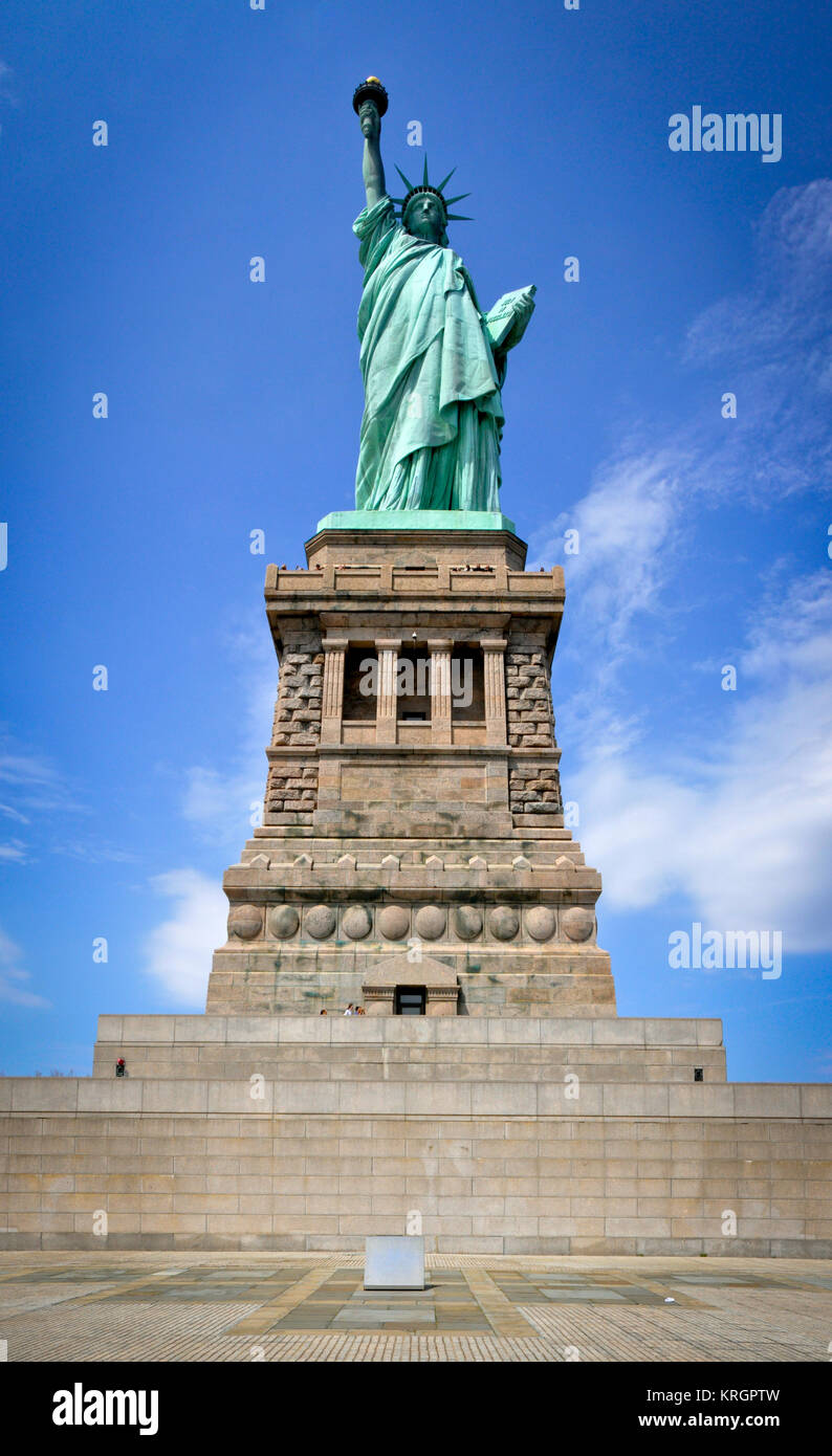 Great Statue of Liberty on her Base Stock Photo - Alamy
