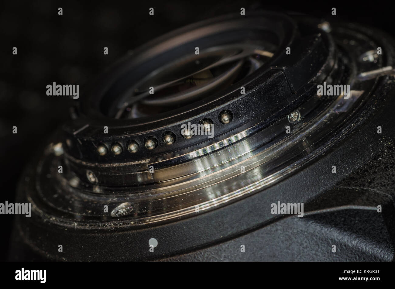 The lens bayonet close-up Stock Photo - Alamy