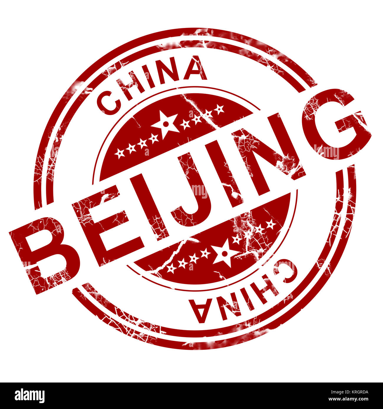 Red Beijing stamp Stock Photo - Alamy
