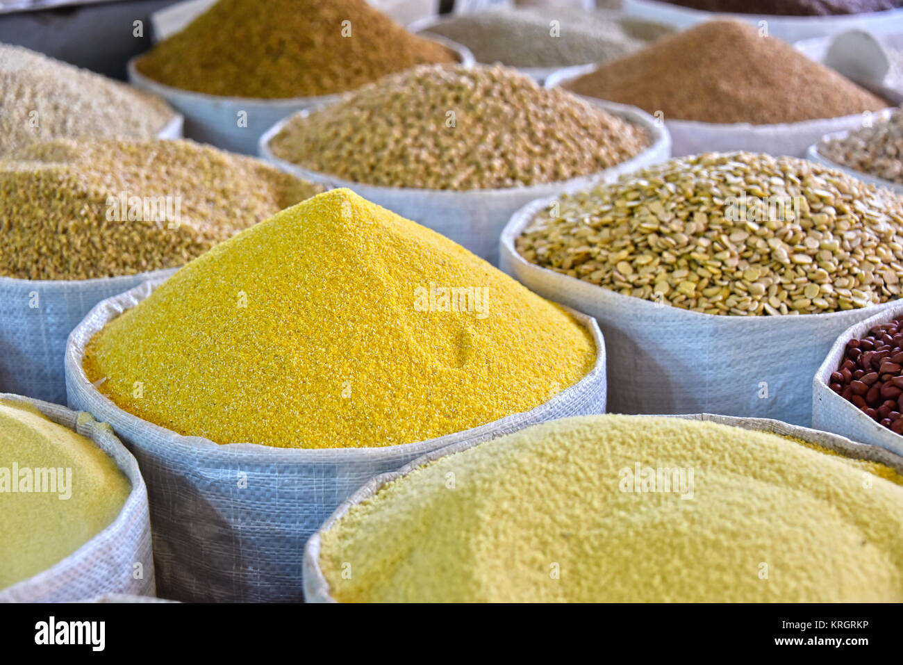 Dried food products on the arab street market stall Stock Photo - Alamy