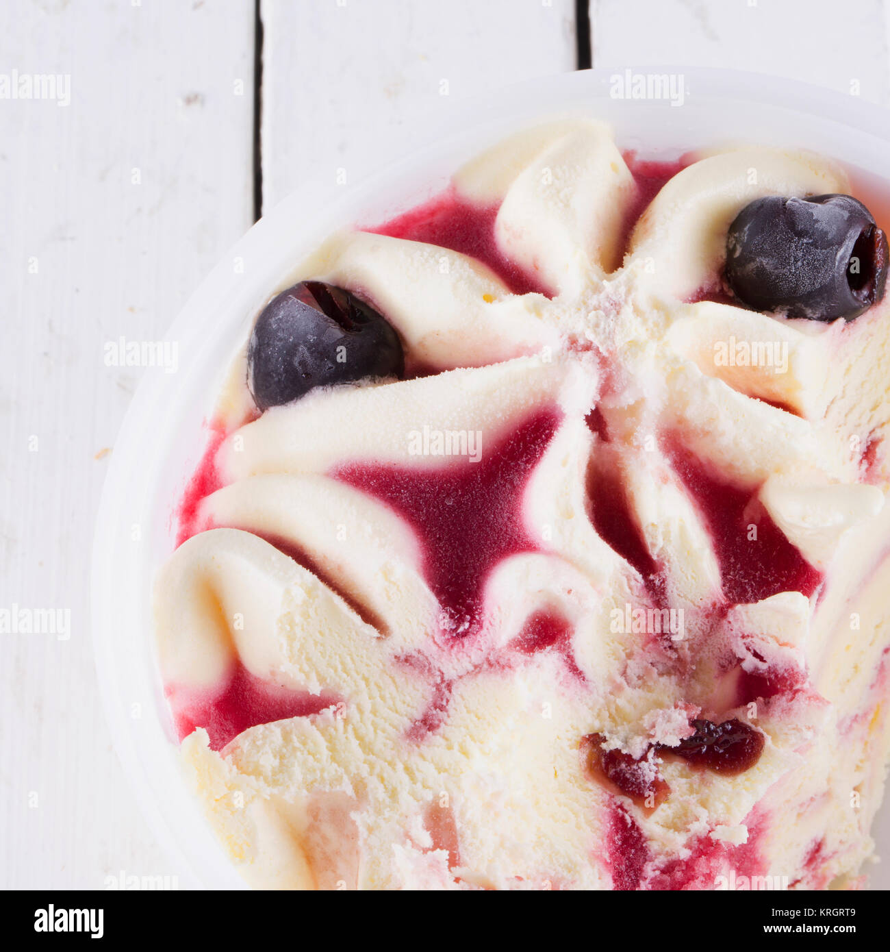Ice cream over white table Stock Photo - Alamy