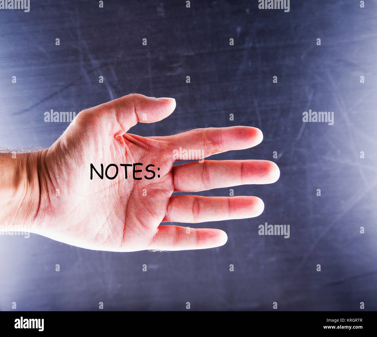Notes on hand Stock Photo - Alamy