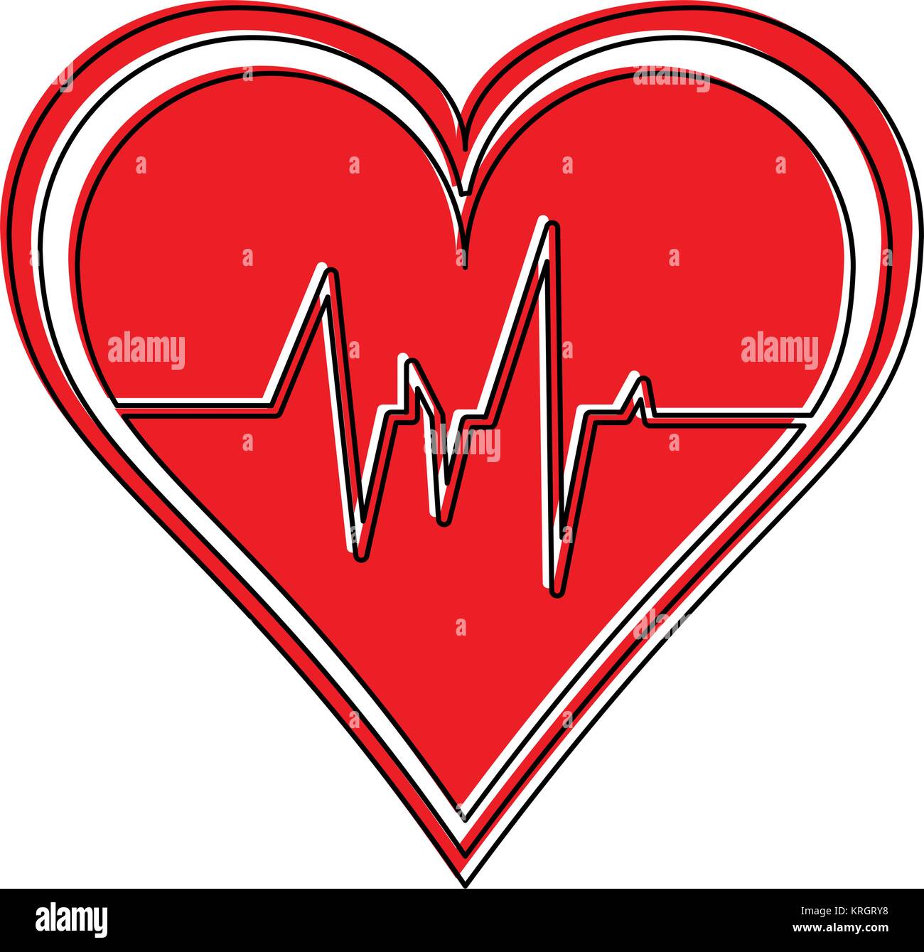 Heartbeat medical symbol Stock Vector Image & Art - Alamy