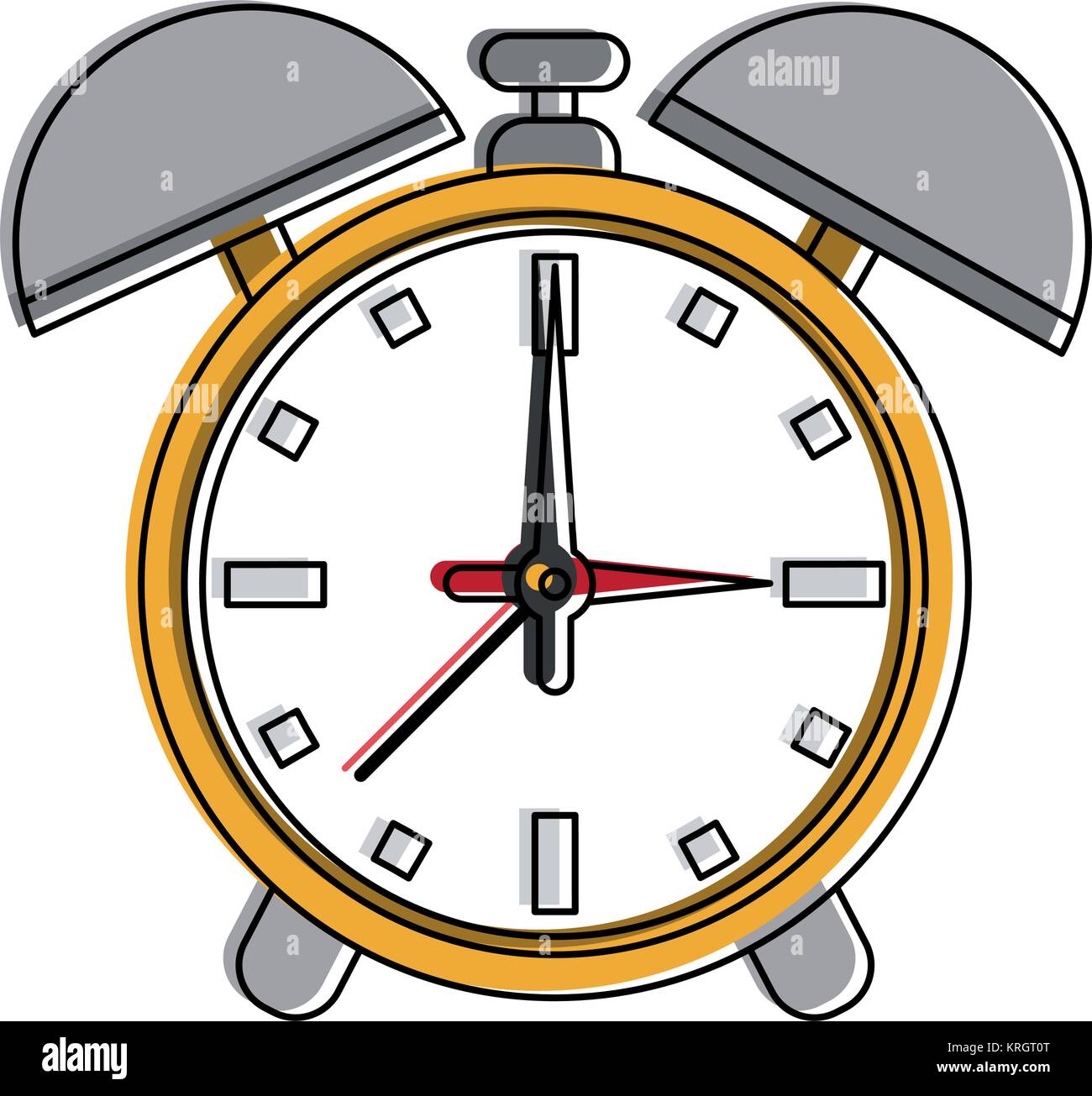 Alarm clock with bells Stock Vector Image & Art - Alamy