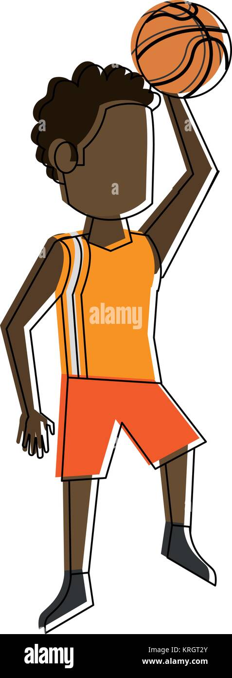 Male basketball player cartoon Stock Vector Image & Art - Alamy