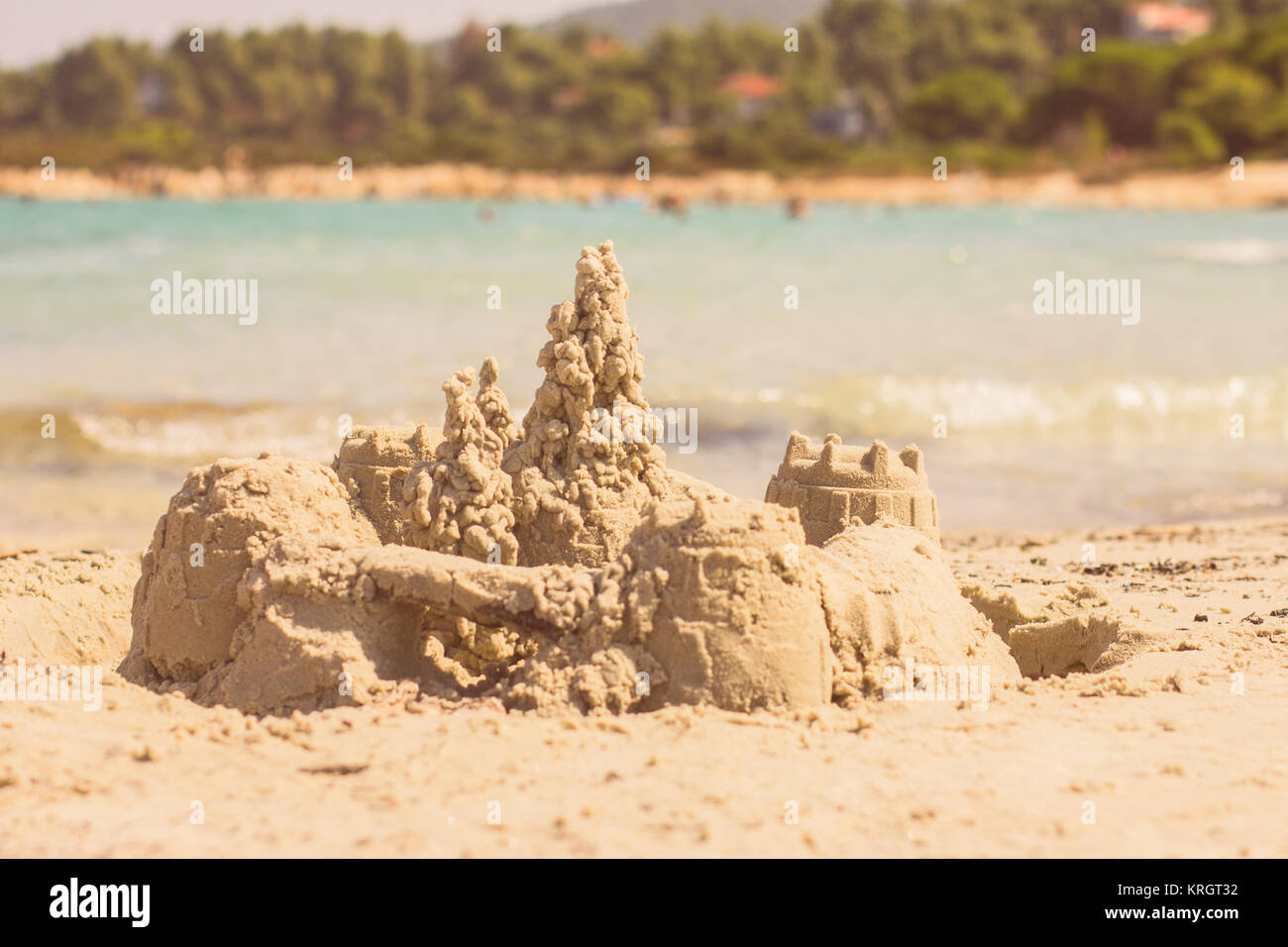 Sand Castle Summer Vacation Stock Photo - Alamy