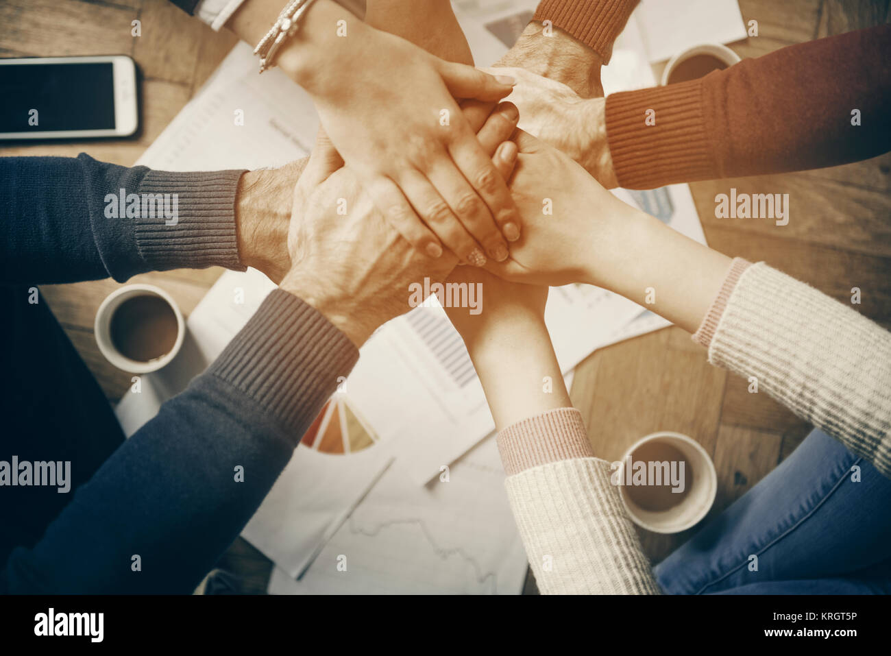 Team building concept stack hi-res stock photography and images - Alamy