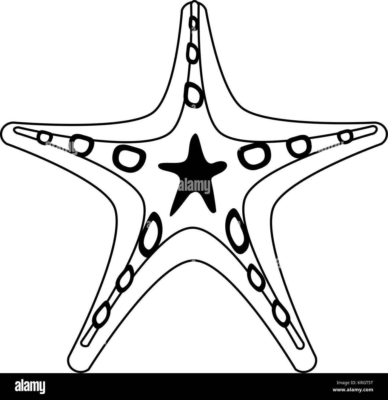 Sea star isolated Stock Vector Image & Art - Alamy